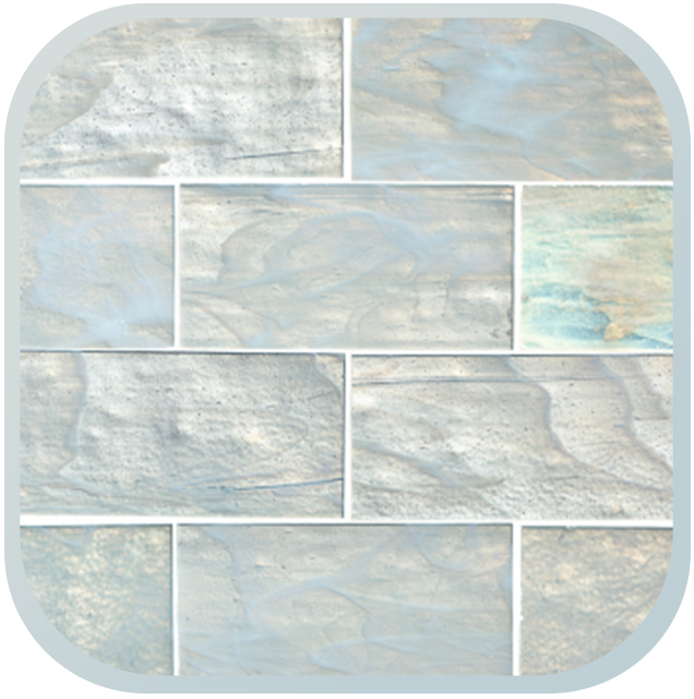 Metro Glass Tiles Subway Grey Corrugated 7,5x15cm