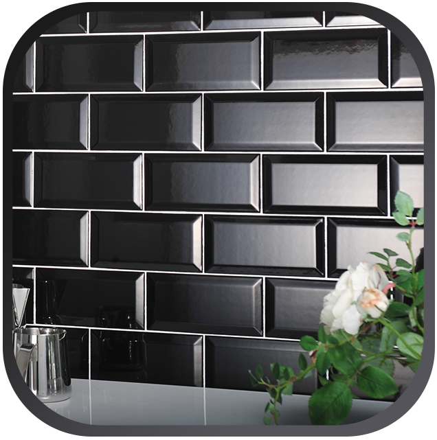 Ceramic Metro Border Baxley Blanc - Color: White