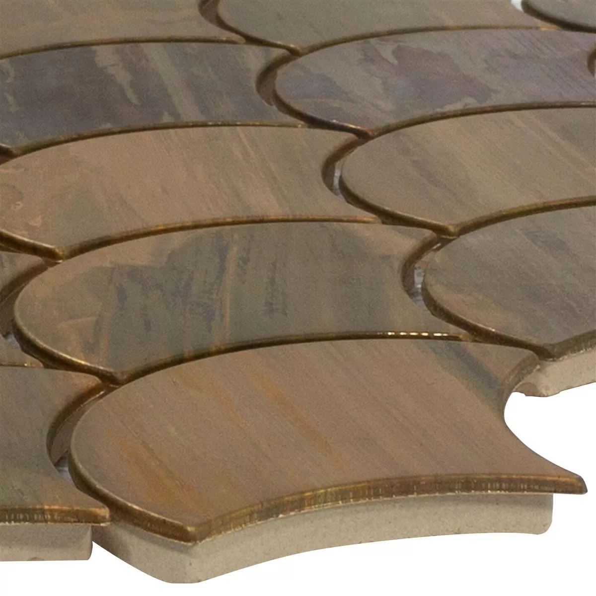Sample Metal Copper Mosaic Tiles Copperfield 3D 48x48mm