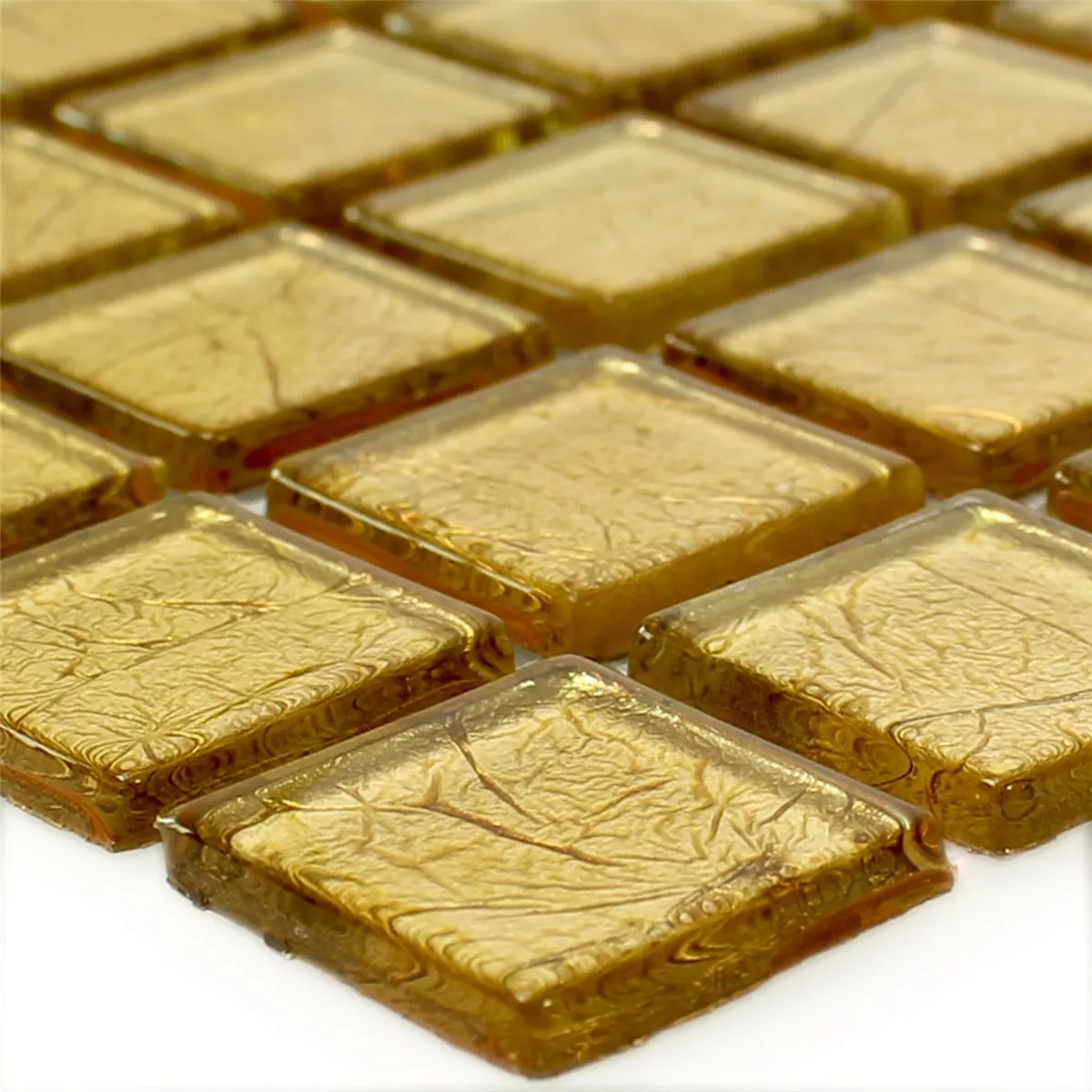 Sample Glass Mosaic Tiles Wichita Gold Glitter