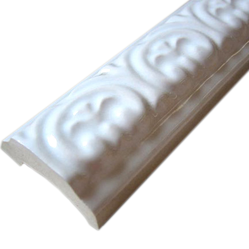 Wall Tile Border White Brilliant Barock 3,5x30cm