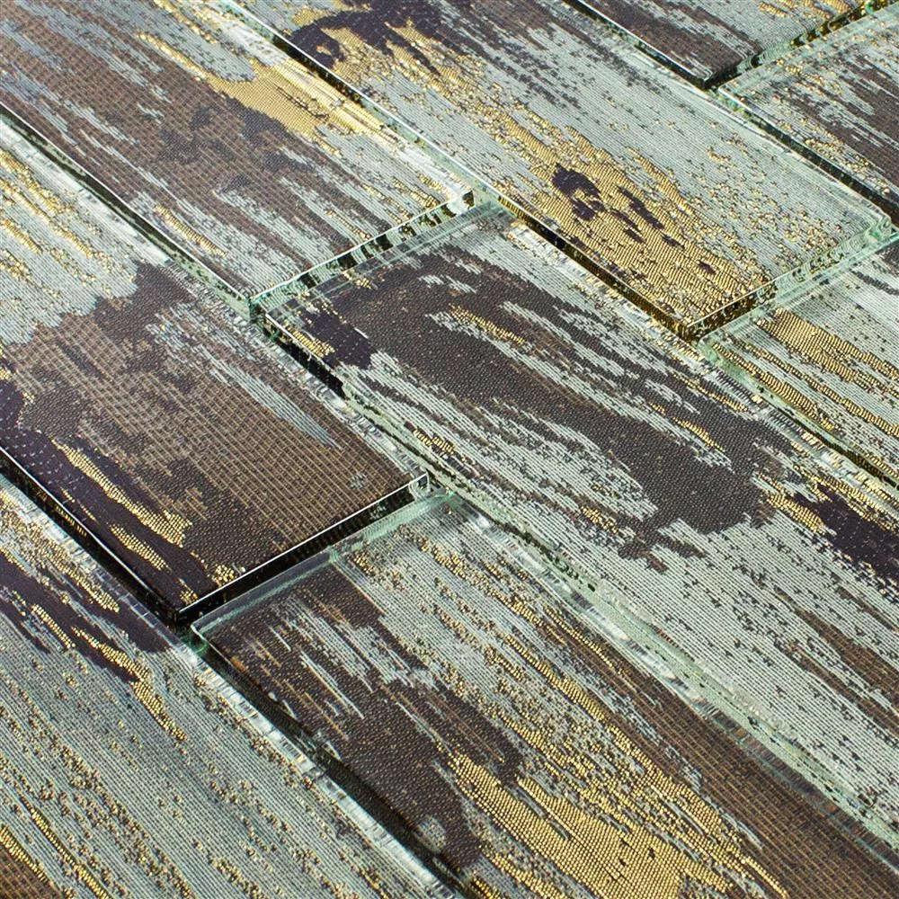 Sample Glass Mosaic Effect Tiles Troja Gold