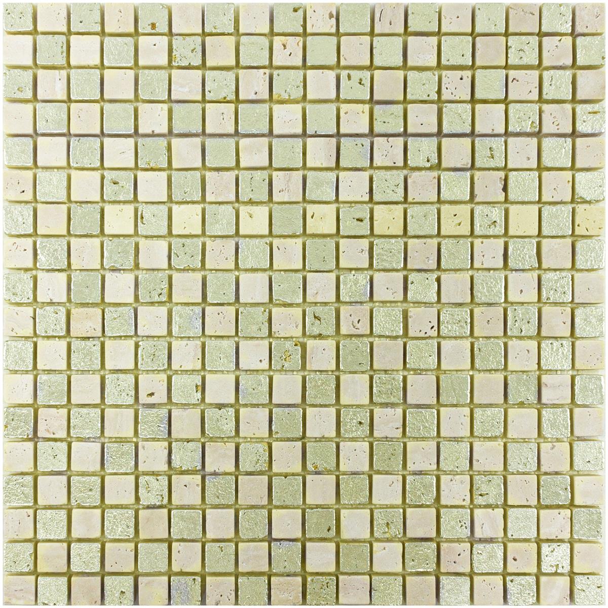 Marble Natural Stone Mosaic Tiles Antika Mix Gold Creme