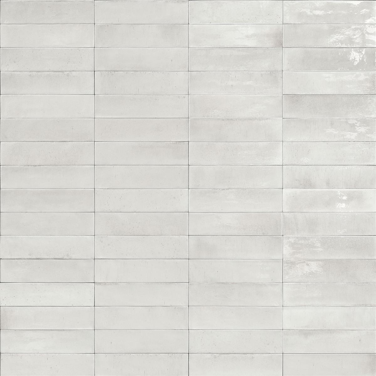 Sample Wall Tiles Laguna Glossy Waved Blanc 6x24cm