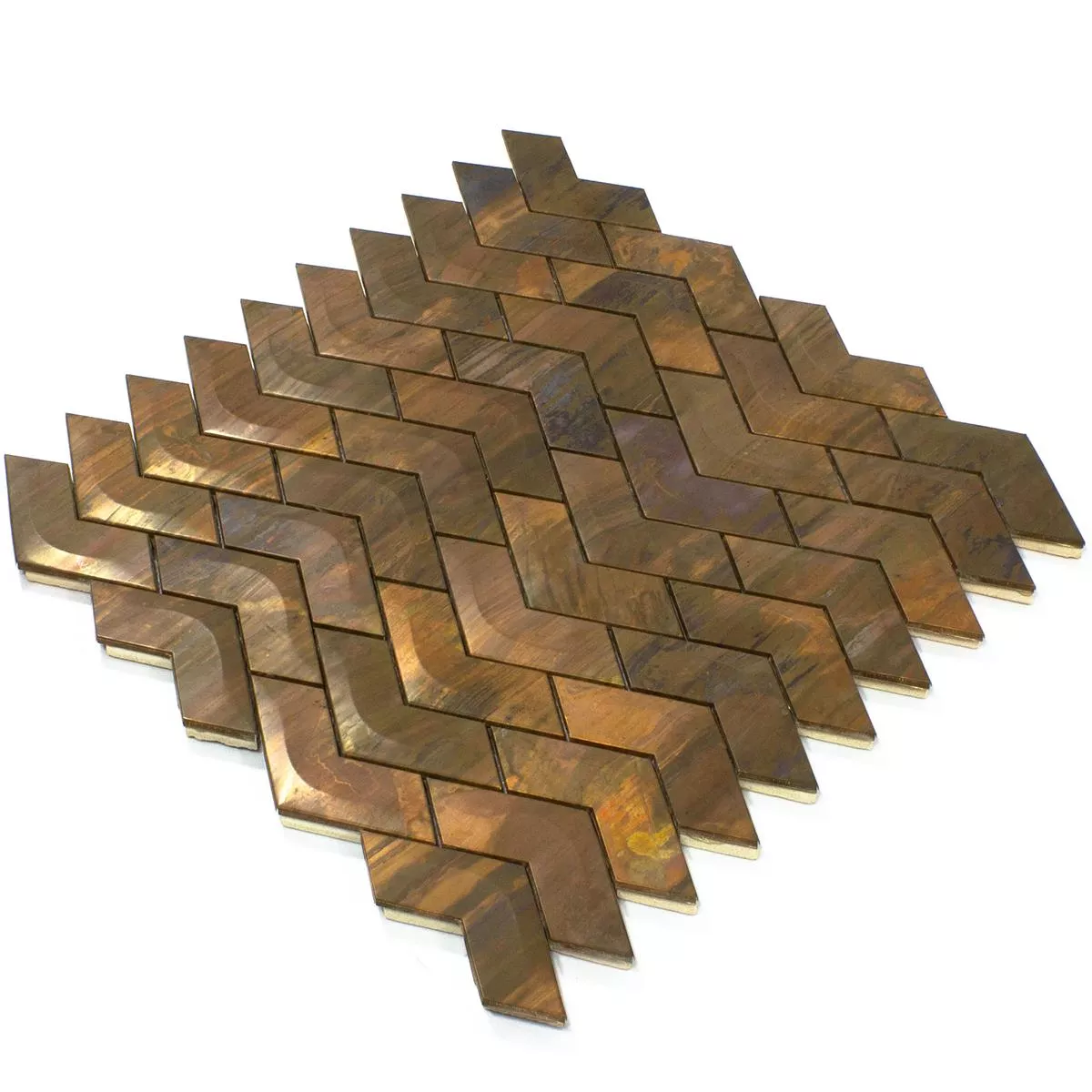 Sample Metal Copper Mosaic Tiles Copperfield 3D Wave